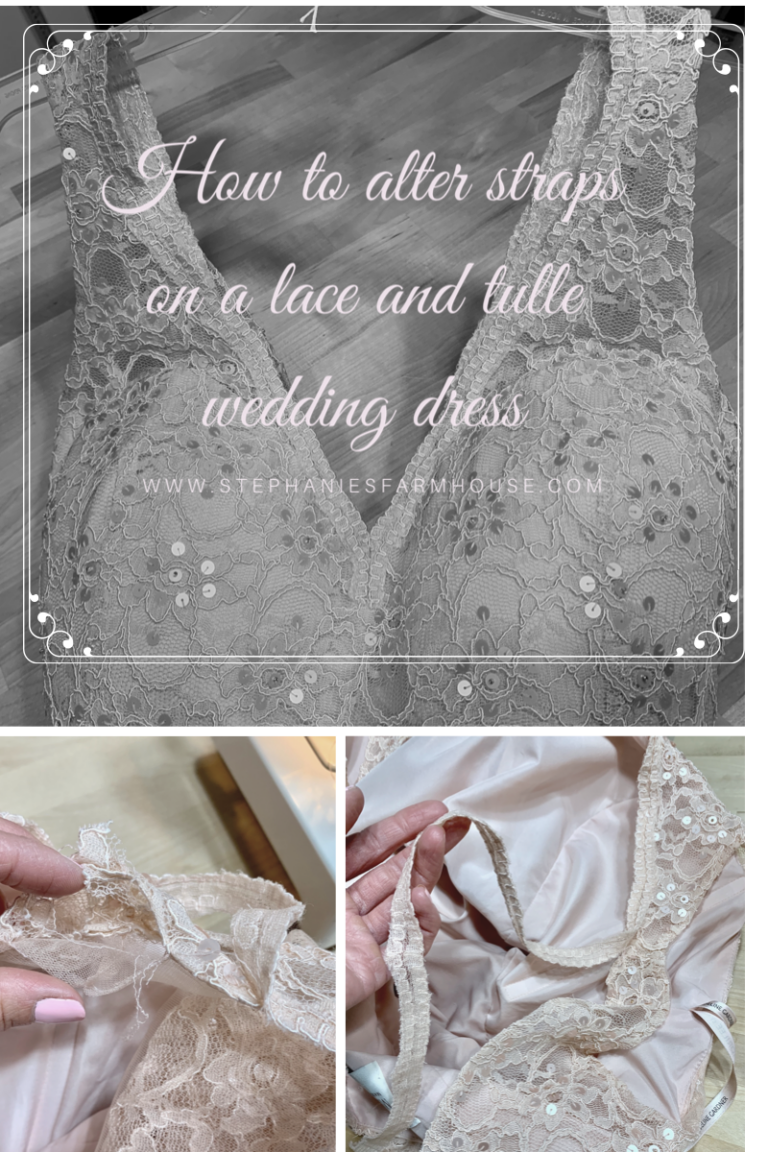 Wedding Dress Alterations: Lace and Tulle Wedding Dress Straps